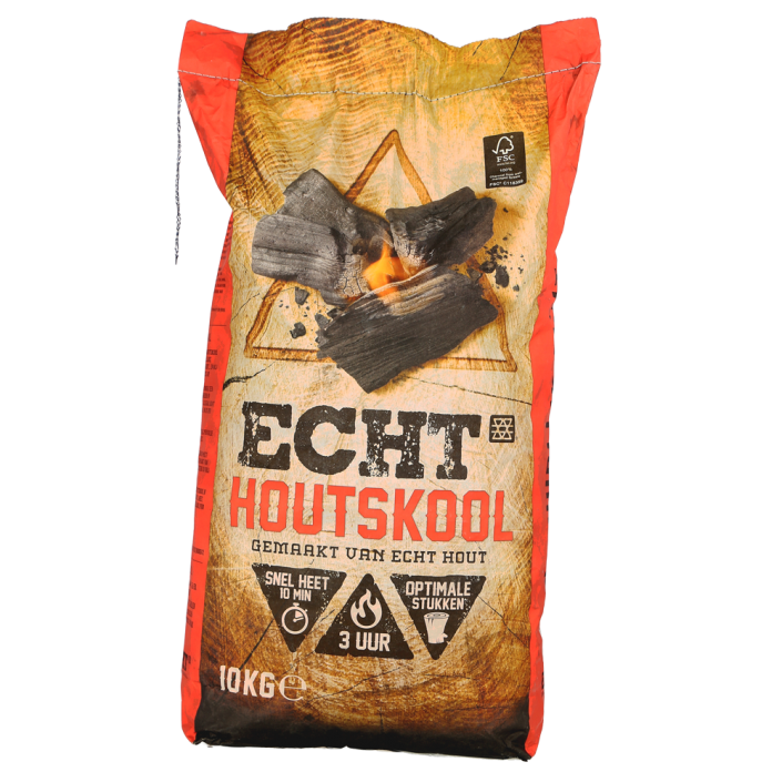ECHT® Houtskool 10kg | FSC 100%, CU-COC-828058-R - Duurzaam bbq-en met ...